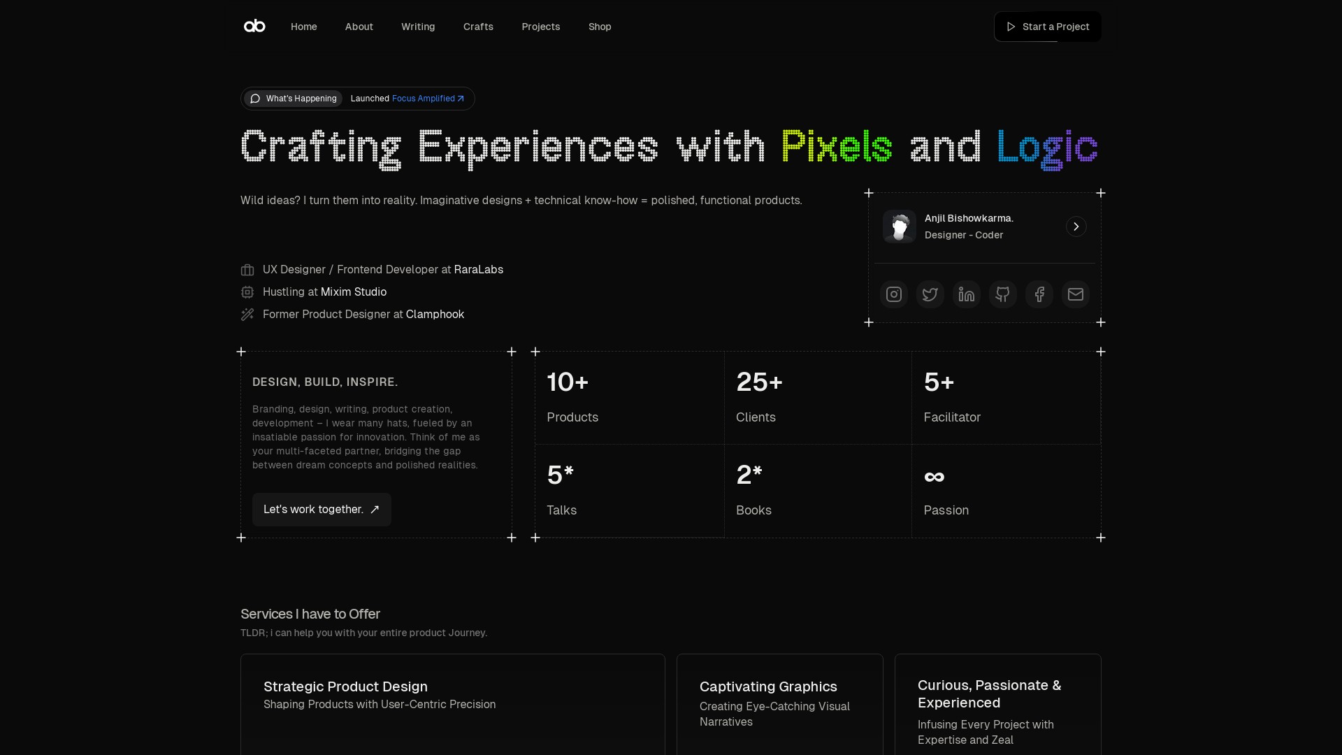 Anjil / Designer & Developer